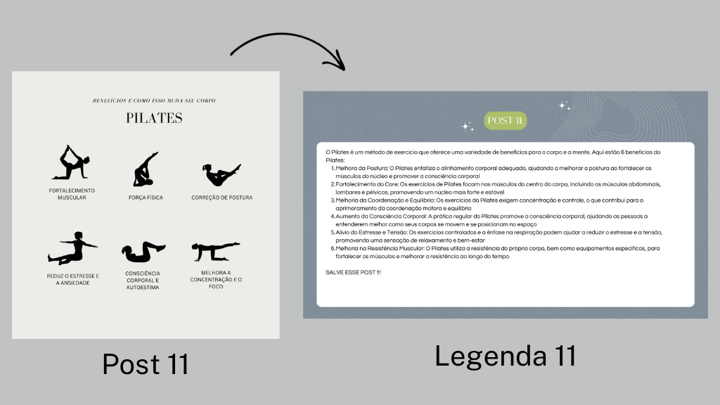 Pacote de Posts Pilates – Beleza Pra Vender